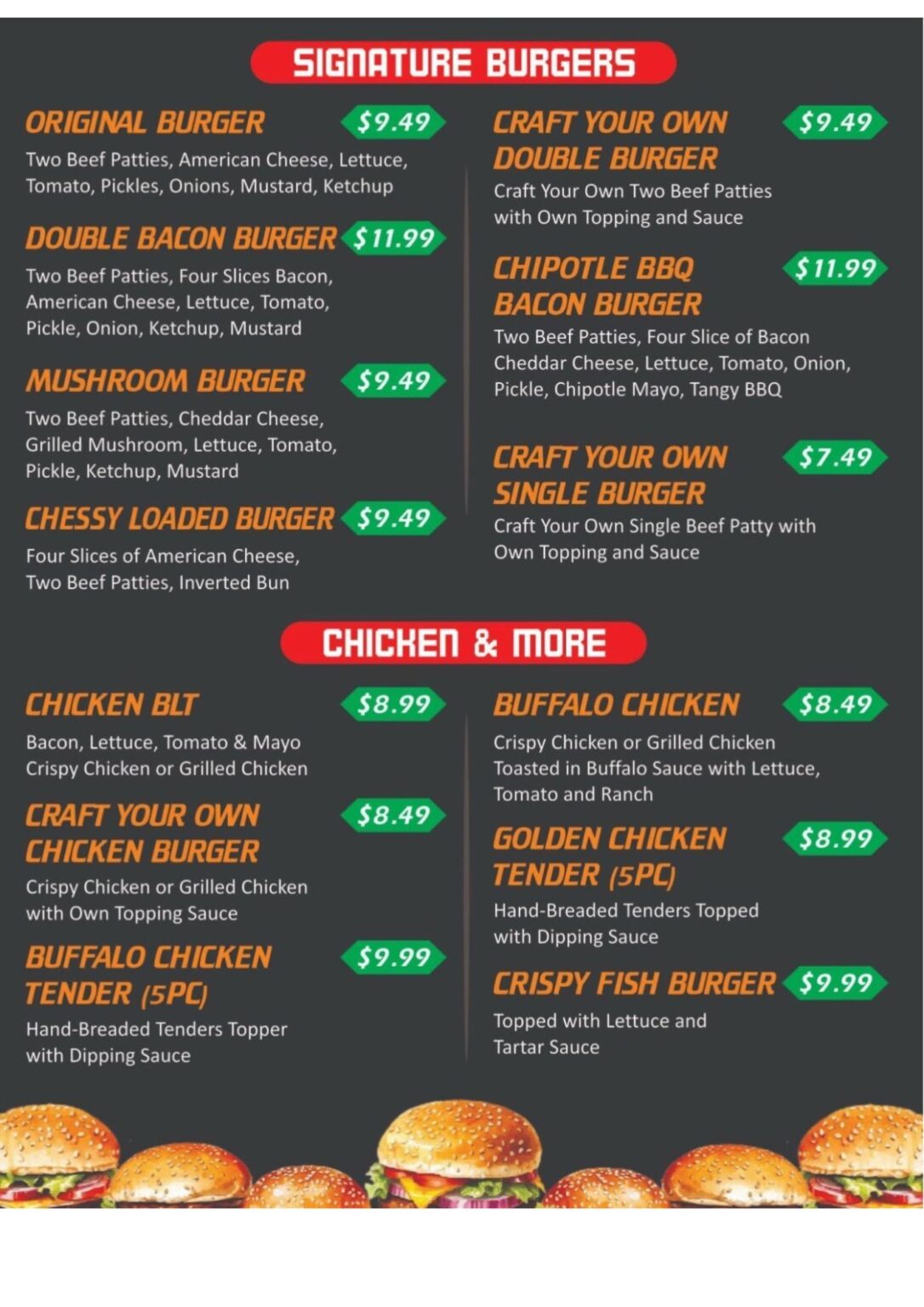 Menu – Burger Time