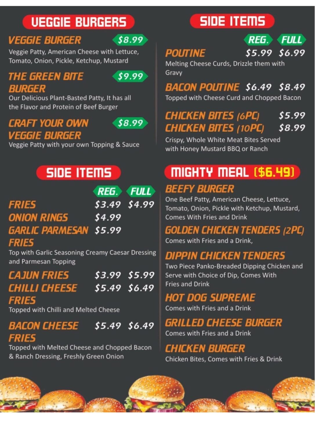 Menu – Burger Time